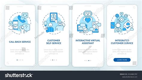Types Customer Service Blue Onboarding Mobile Stock Vector Royalty