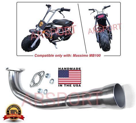 Exhaust Header For Massimo Mini Bike Mb100 Mini Bike Off Road