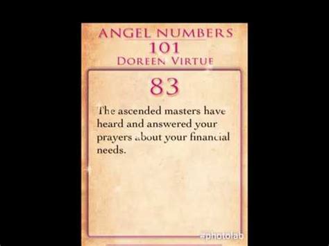 Daily Angel Number 83 By Doreen Virtue Youtube