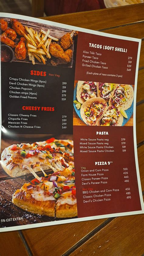 Menu At Devils Burger Dibrugarh