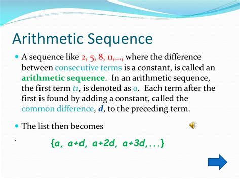 PPT Arithmetic Sequences PowerPoint Presentation Free Download ID 5277789