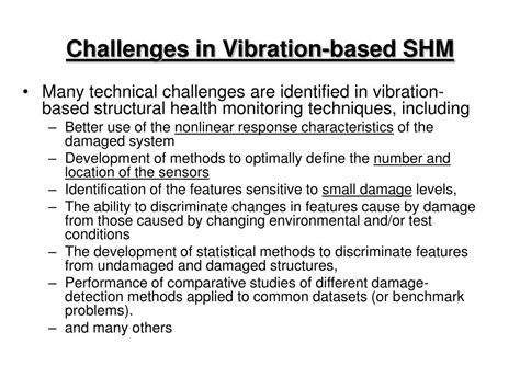 Ppt Vibration Based Structural Health Monitoring Powerpoint Presentation Id596427