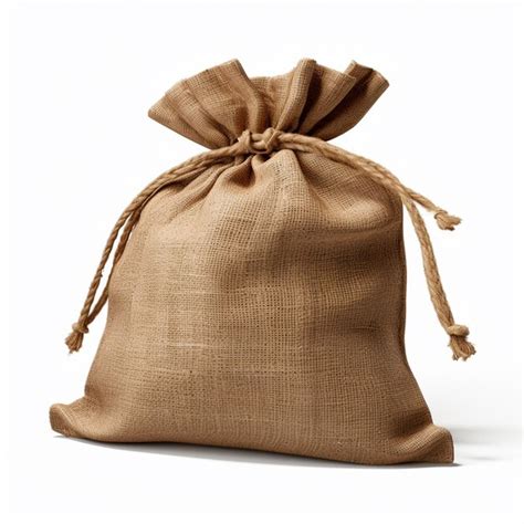 Premium Ai Image Bag From A Sacking Isolated On A White Background