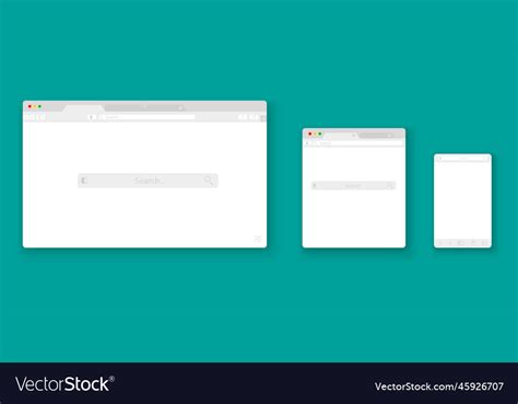 Browser Window Realistic Blank Royalty Free Vector Image