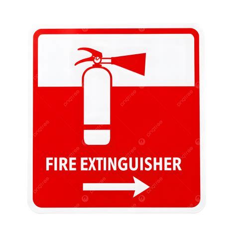 Fire Extinguisher Sign With Right Arrow Signal Caution Awareness Png