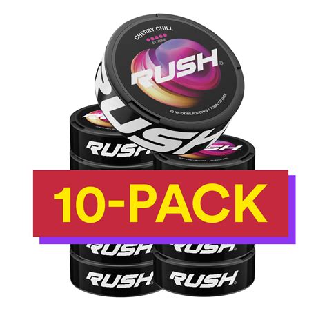 10x Rush Cherry Chill Extreme Nicotine Pouches At