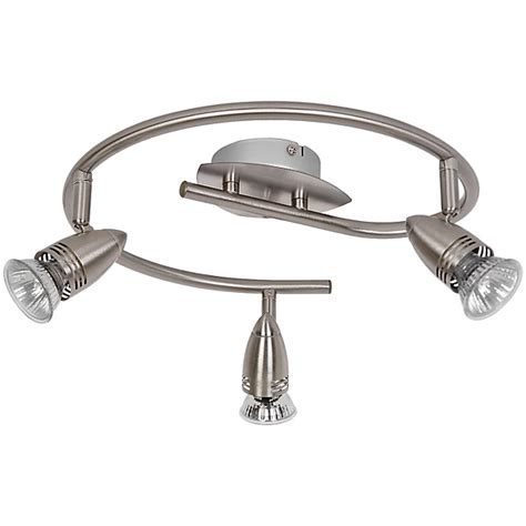 Aspis Spiral Satin Nickel Effect 3 Light Spotlight