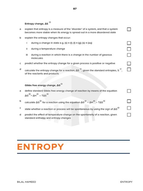 3 Entropy Notes Pdf Chemical Reactions Enthalpy 3 Entropy Notes Pdf Chemical Reactions Enthalpy