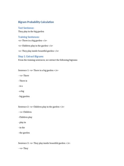 Bigram Probability They Play Pdf