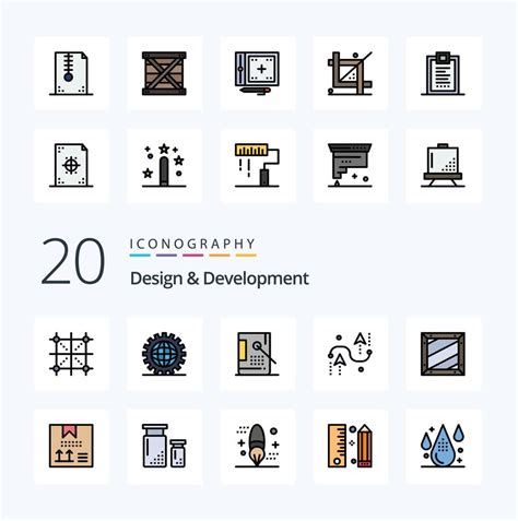 Design Development Line Filled Color Icon Pack Like Design Coding Global Paint Design