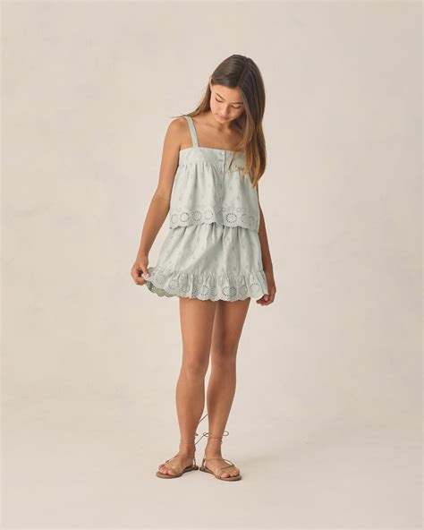 Teen Jess Mini Skirt Seafoam Rylee Cru