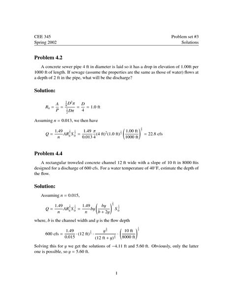 Solution Sample Problems Hydrology Studypool