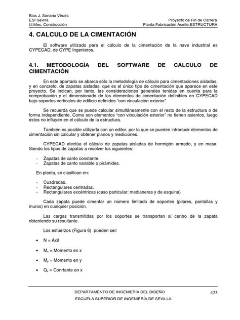 Cálculo Cimentación Cypecad Pdf Fundación Ingeniería Hormigón