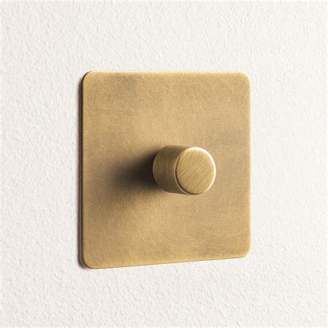 Lucian One Gang Dimmer Switch In Aged Brass