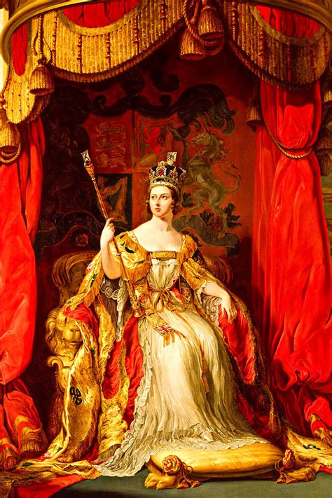 The State Portrait Of Queen Victoria 1838 1840 Painting By George