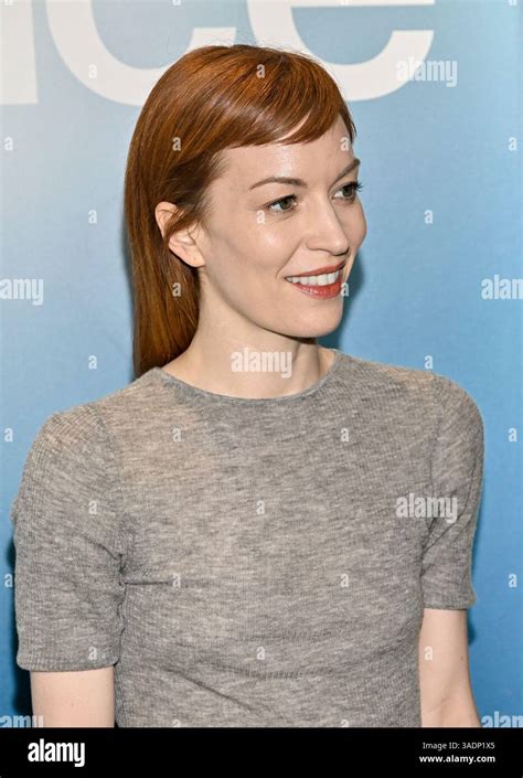Britt Lower From The Cast Of Apple Tvs Severance Poses Before A Qanda