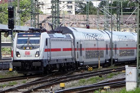 The Db 147 003 With A Local Train Service In Stuttgart Main Station