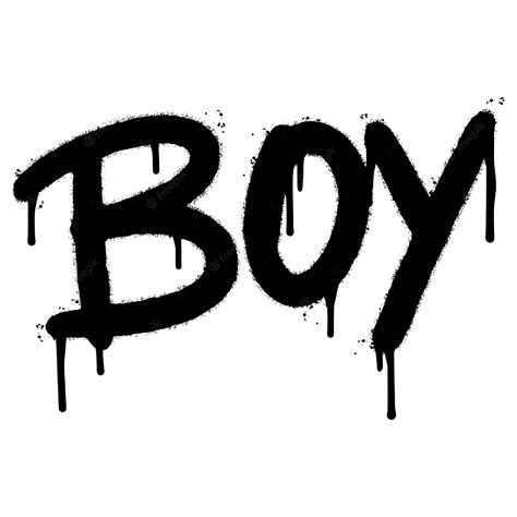 Premium Vector Graffiti Boy Word Sprayed Isolated On White Background