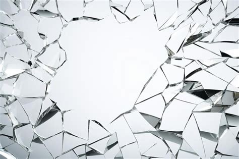 Premium Photo White Background With Broken Glass Effect
