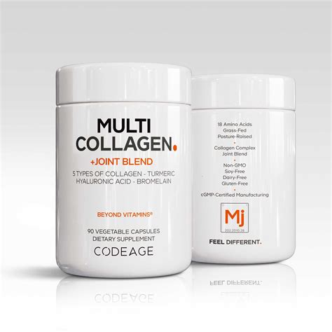 Multi Collagen Protein Capsules Peptides Joint Blend Supplement Codeage