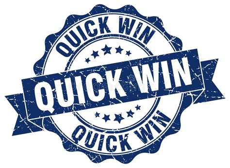Quick Win Seal Stamp Stock Vector Illustration Of Template 120314038