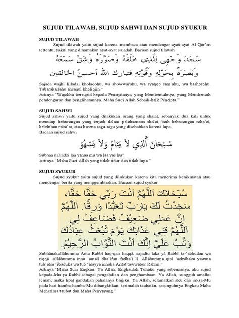 Bacaan Dan Tata Cara Sujud Syukur Pdf