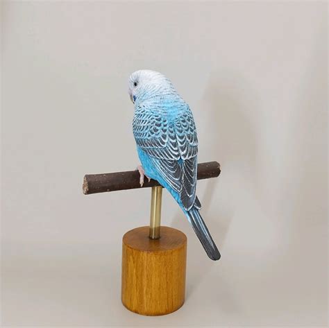 とまり木のセキセイインコblue その他置物 Moshima 通販 15023957｜creemaクリーマ
