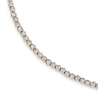 Leslies 14k White Gold Dc Beaded Bracelet Lf481 75 Ebay