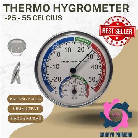 Jual Thermometer Hygrometer Analog Alat Pengukur Temperatur Suhu Dan