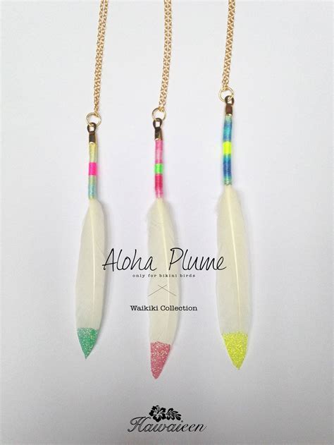 Aloha Plume Necklace By Hawaieen Kitesista