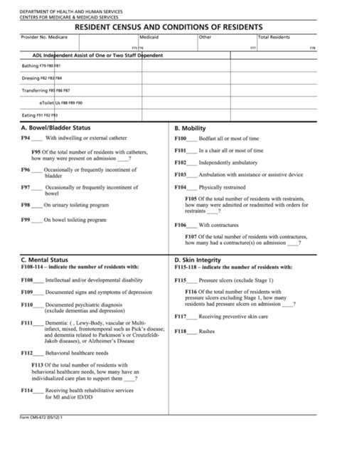 Cms 672 Fillable Form Printable Forms Free Online