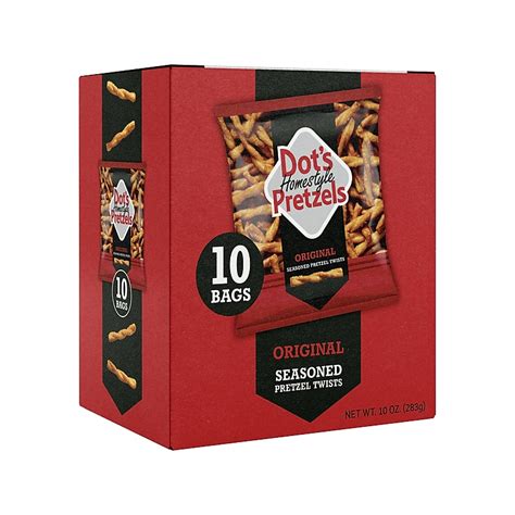 Dots Homestyle Original Twist Pretzels 10 Bags Box Mp0003 Image 1