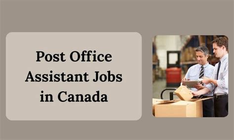 Post Office Assistant Jobs In Canada 2026 Apply Now