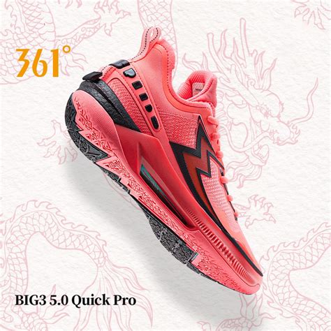 361 Degrees Big3 50 Quick Pro Men Basketball Shoes Wear Resistant