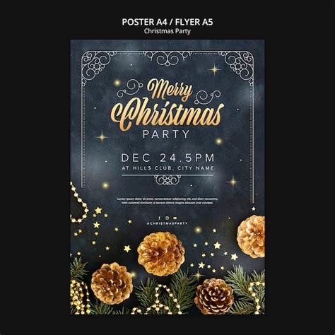 Plantilla De Feliz Navidad De Diseño Plano Psd Gratuito