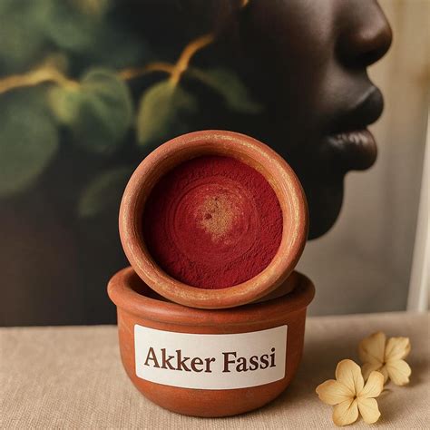 Moroccan Aker Fassi Lip Stain In Clay Pot Traditional Berber Organic