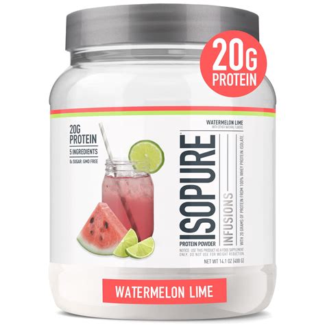 Isopure Clear Whey Isolate Protein Powder Watermelon Lime Flavor 16