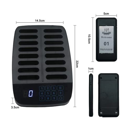 Daytech 10 Piece Set Coaster Buzzer Restaurant Guest Pager Calling Sys