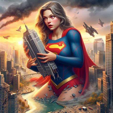Giantess Supergirl Red Kryptonite By Memesrus1234 On Deviantart