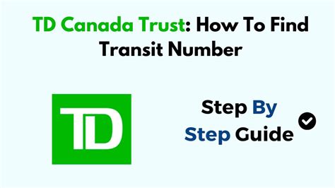 How To Find Your Td Canada Trust Transit Number Step‑by‑step Guide