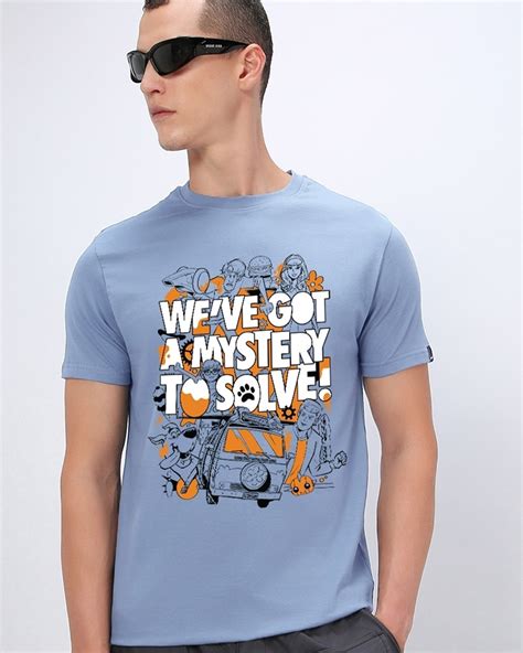 Buy Mens Blue Mystery Solvers Graphic Printed T Shirt Online At Bewakoof