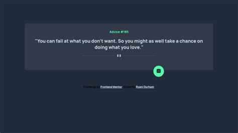Advice Generator Coding Challenge Solution