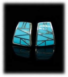 Zuni Turquoise Earrings High Quality Turquoise Earrings By Durango Silver Company