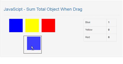 Javascript Sum Total Object When Drag Sourcecodester