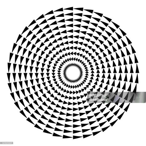 Concentric Circular Pattern Of Triangles High Res Vector Graphic