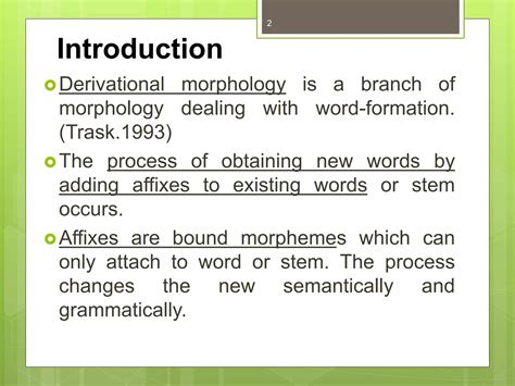 English Derivational Morphology Pptx