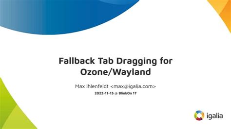 fallback tab dragging for ozone wayland ppt