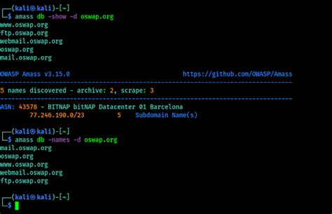 Amass Mapping Attack Surface Automatically Kali Linux Tutorials