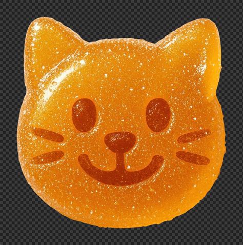 Png Cute Orange Gummy Cat Free Png Rawpixel