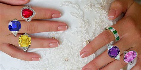 Best Unique Gold Gemstone And Diamond Engagement Rings Custom Made Rings